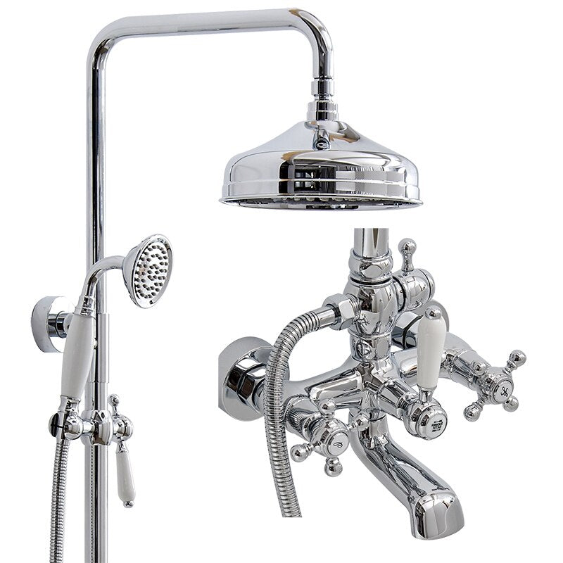 Gold polished brass exposed victoria shower system – sanicanada