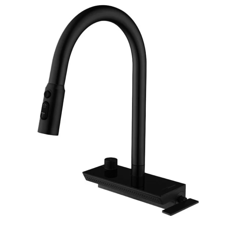 Aspen- Waterfall dual pull spray kitchen faucet – sanicanada
