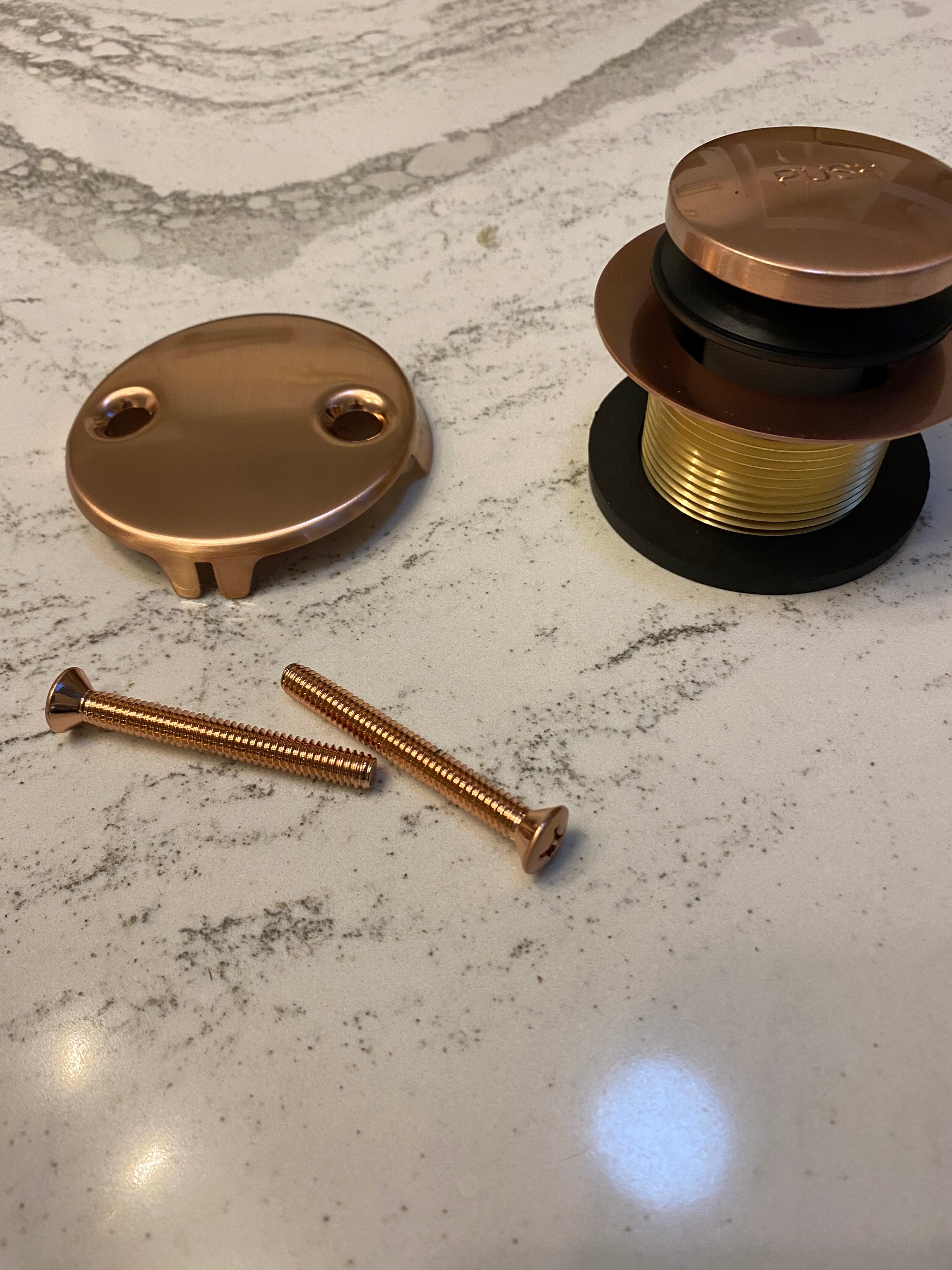 Copper satin bathtub waste and overflow drain – sanicanada