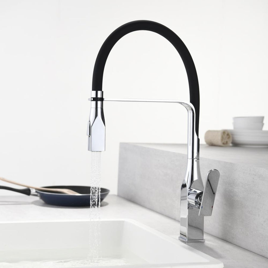 Black square kitchen faucet – sanicanada
