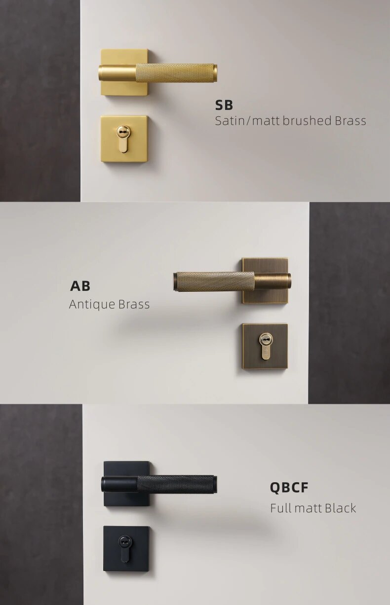 Brushed Gold Modern Interior Door Passage Lock Set – sanicanada