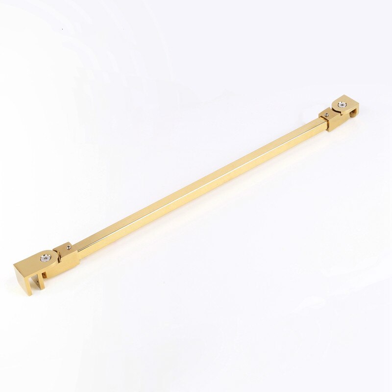 Brushed Gold Brass Shower Glass Door Hardware Hinges and Glass Door Cl ...