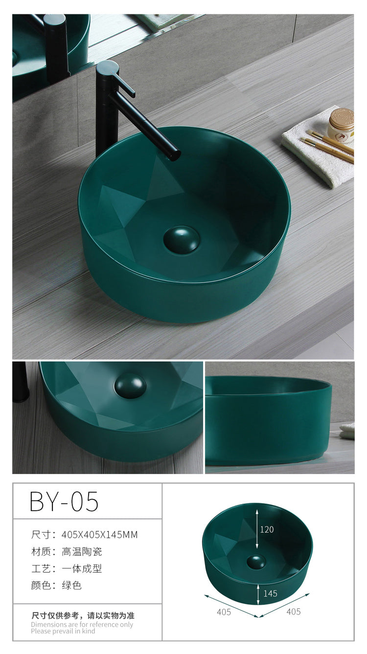 Matte Green Rectangular Vessel Sink – sanicanada