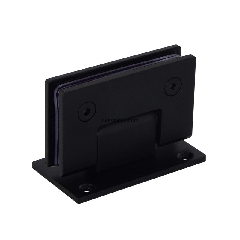 Black matte shower glass door clips and hinges hardware for 10mm to 12 ...