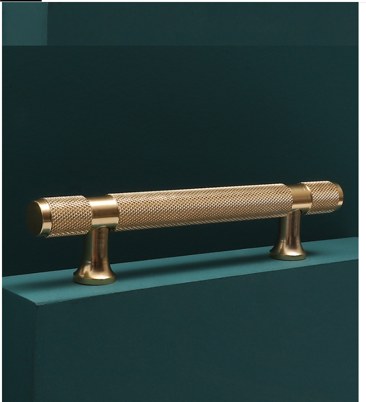 Nordic Design Brushed gold cabinet door handles 96mm – sanicanada