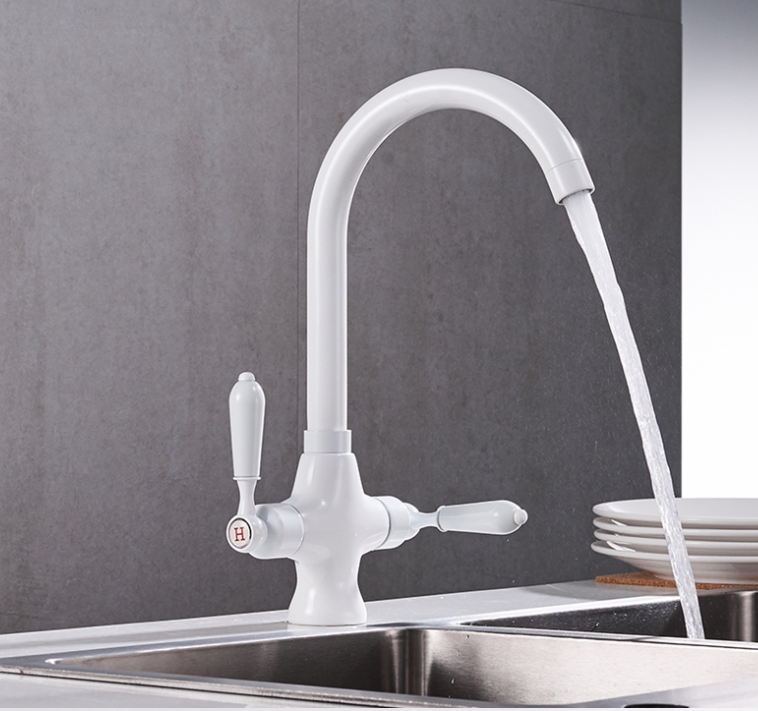 White hot and cold lever bar kitchen faucet – sanicanada