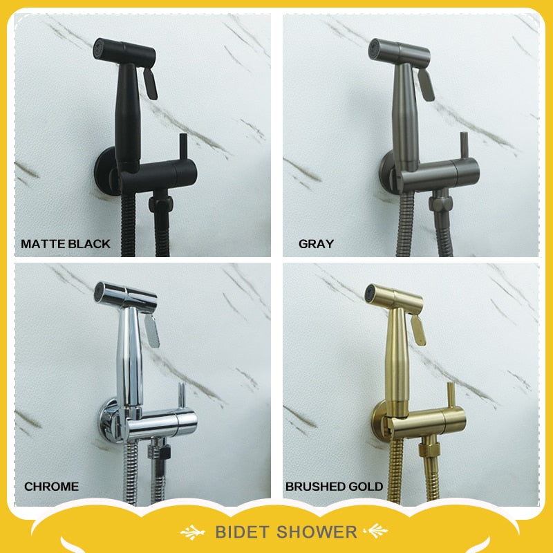 Hand held bidet shataf shower spray kit – sanicanada