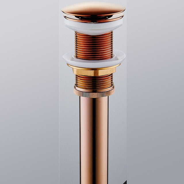 Brushed Rose Gold Pop Up Drain Assembly Replacement Kits Stopper, Flip ...